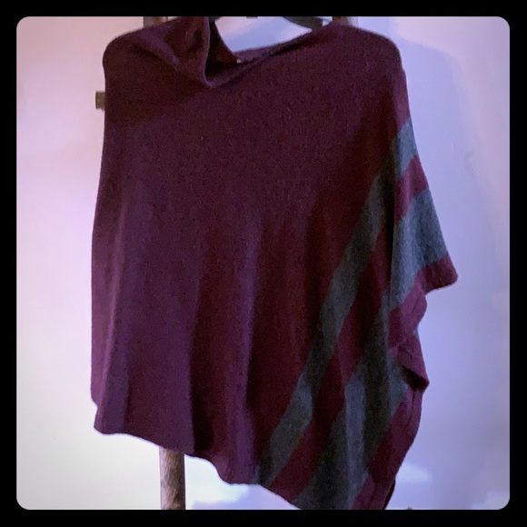 Sweaters | Maroon Poncho | Poshmark